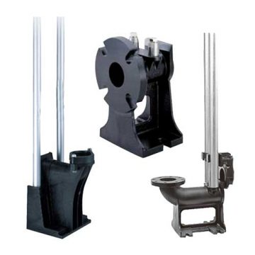 Guide Rail Fitting System TSURUMI fitting system connects the pump